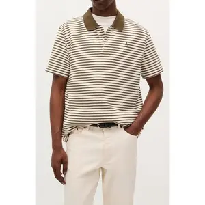 SCALPERS Summer Stripes Polo - Khaki