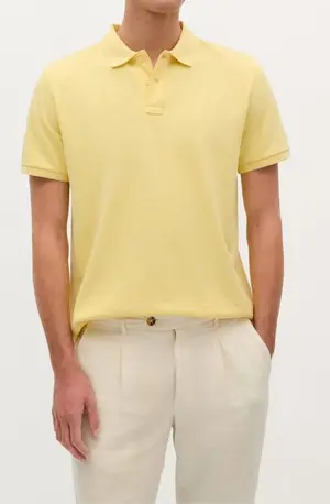 SCALPERS Basic Polo I - Light Yellow