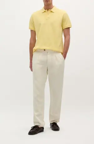 SCALPERS Basic Polo I - Light Yellow