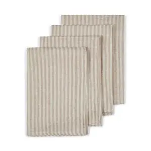 MAJKA Savannah Stripes Napkinsset Of 4 - Seashell Gray & Dunes