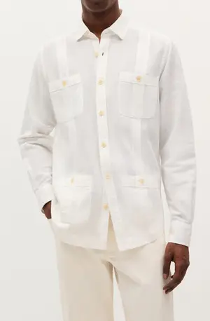 SCALPERS Nante G Linen Shirt - Off White