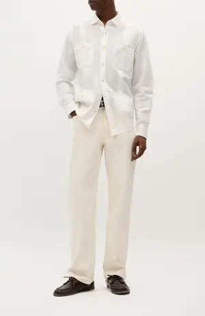 SCALPERS Nante G Linen Shirt - Off White