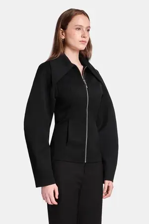 KATE BARTON Fitted Wool Jacket With Sculpted Sleeves