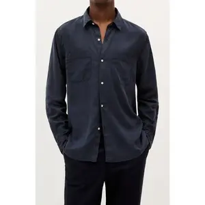 SCALPERS Icon Delta Tencel Shirt - Navy