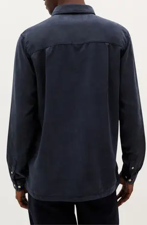 SCALPERS Icon Delta Tencel Shirt - Navy