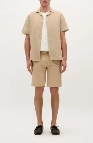 SCALPERS Cotton Bermuda Shorts - Sand
