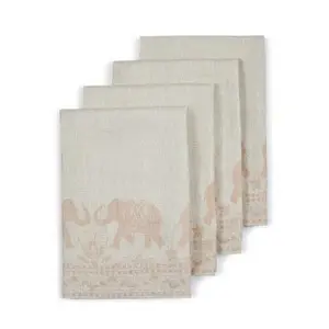 MAJKA Garden Elephant Napkinsset Of 4 - Safari Beige X Pink Sands