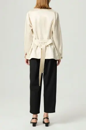 NOCTURNE Woven Jacket With Gold Button Details