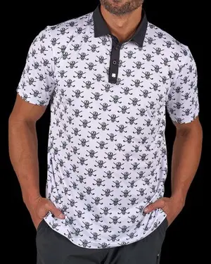 Black Clover Stretch Polos For Men