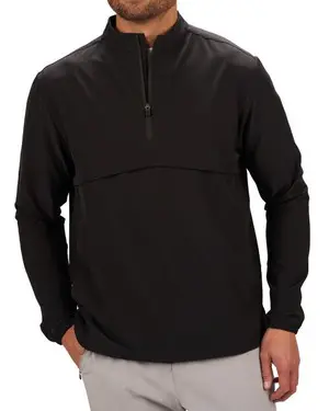 BLACK CLOVER Player Quarter Zip Jacket - Black