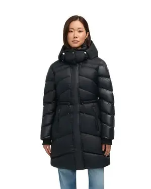 Pajar Mid-length Quilted Puffer With Removable Hood - Black