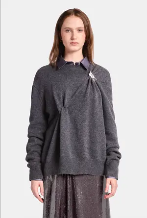 KATE BARTON Draped Merino Cashmere Sweater