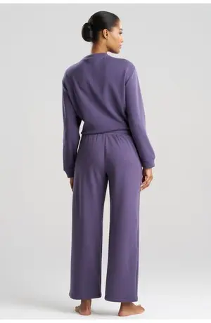 Natori Nova Brushed Knit Straight Leg Pant - Twilight Blue