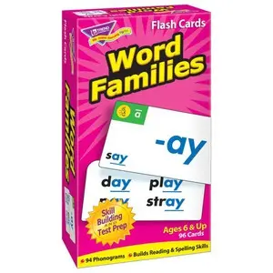 TREND ENTERPRISES Word Families Skill Drill Flash Cards - Multicolored