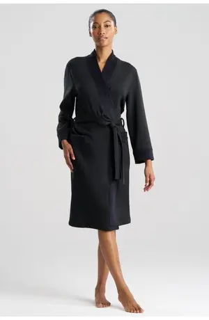 Natori Nova Brushed Knit Dream Robe - Black