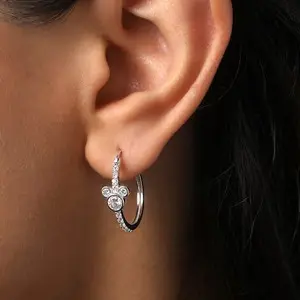 Disney Mickey Mouse Sterling Hoop Earrings