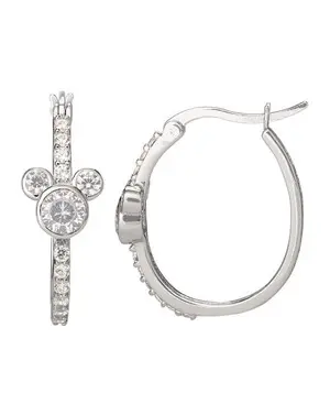 Disney Mickey Mouse Sterling Hoop Earrings