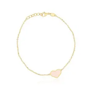 THE LOVERY FINE JEWELRY Heart Bracelet - Pink Pearl