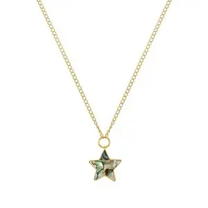 FREYA ROSE Necklace With Paua Star - Green