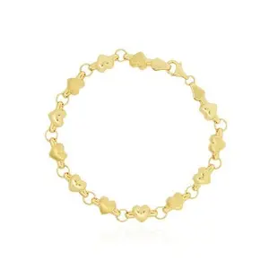 THE LOVERY FINE JEWELRY Gold Heart Link Bracelet - Yellow Gold
