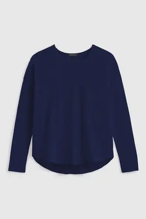 FRANNE GOLDE Slub Jersey Relaxed Long Sleeve Tee