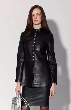 Walter Baker Isabella Leather Jacket - Black