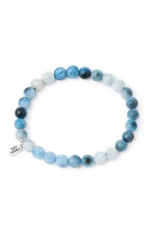 TINY RITUALS Bracelet With Rare Ice Glacierite Gemstone Beads - Blue Ice Glacierite