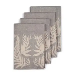 MAJKA Forest Ferns Napkinsset Of 4 - Charleston Gray & Coastal