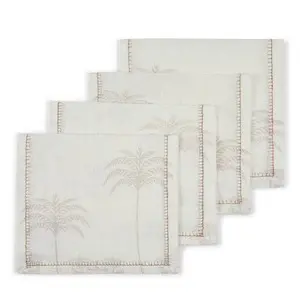 MAJKA La Fortuna Palms Cocktail Napkinsset Of 4 - Oyster & Stone