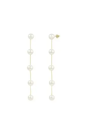UNTAMED PETALS Harper Pearl Drop Earrings - Gold