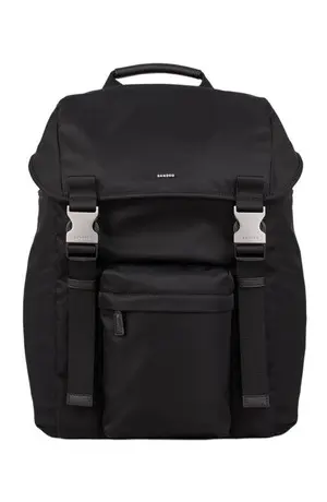 Sandro Recycled Leather Backpack - Black