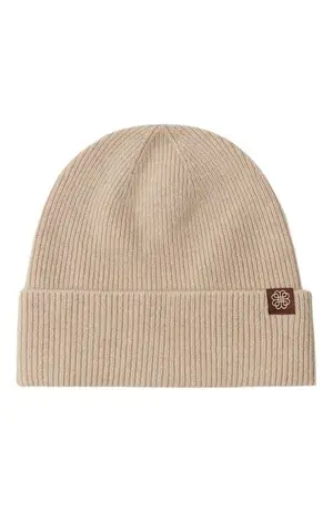 Gobi Cashmere Cashmere Rib Knit Beanie Beige