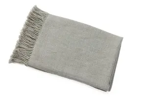 PURPLE NEST DESIGN Handloomed Wasi Collection100% Undyed Baby Alpaca Artisan Weaver All Natural Luxurious Throw Blanket Graphite