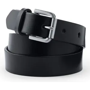 LANDS' END Classic Leather Belt - Black