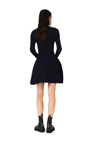 Maje Mini Knit Flared Dress