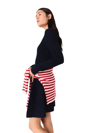Maje Mini Knit Flared Dress