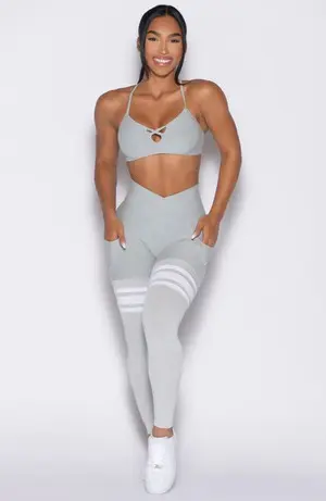 BOMBSHELL SPORTSWEAR Contour Thigh-high Leggings - Light Cloud
