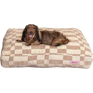 THE LICKER STORE Mabeldesigner Modern Ultra Soft Reversible Plush Rectangular Pet Bed With Washable Cover Beige/cream