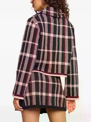 Cara Cara Delilah Plaid-check Jacquard Cardigan - Blue