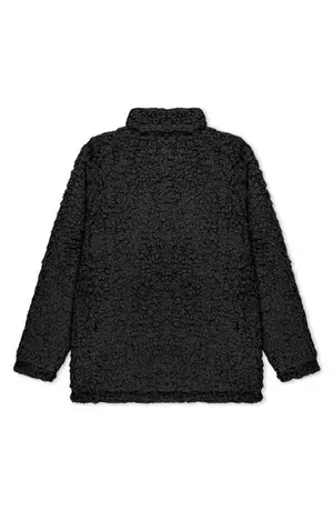 DALIX Faux Quarter Zip Pullover - Black