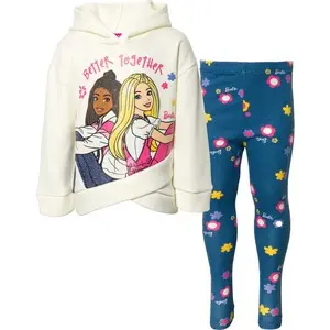 BARBIE Hoodie And Leggings Set Blue/white