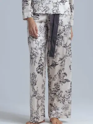 ALAS Silk Pajama Pants Floral Print