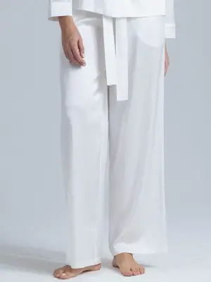ALAS Silk Pajama Pants - Milk White