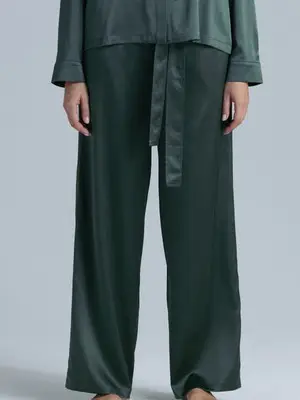 ALAS Silk Pajama Pants - Rich Green