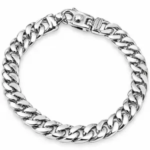 BLISS DIAMOND Braccio Cuban Link Bracelet - Silver