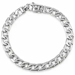 BLISS DIAMOND Braccio 26 Gram Trap Link Bracelet - Silver