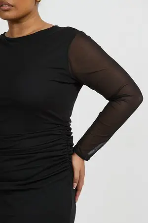 FASHION-SZN CURVE Long Sleeved Midaxi Dress