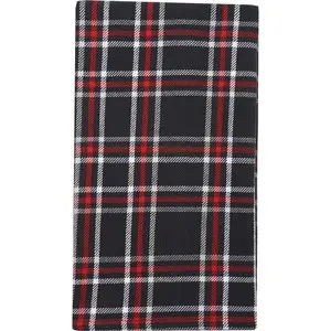 C&F HOME 27' X 18" Poinsetta Plaid Woven Cotton Kitchen Dish Towel Red White And Plaid - Black
