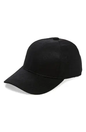 Vince Cashmere Baseball Cap Black