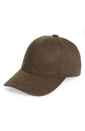Vince Cashmere Baseball Cap - Dark Leaf